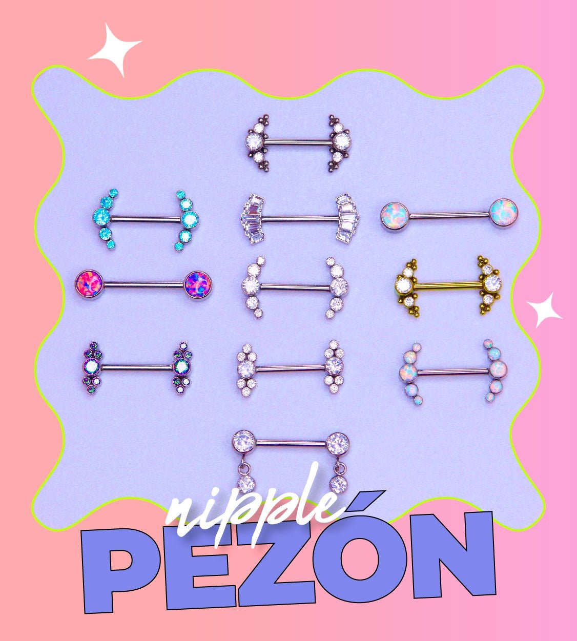 Piercing de Pezón en Oro y Titanio | Joyas Premium Helix Body Jewelry ...