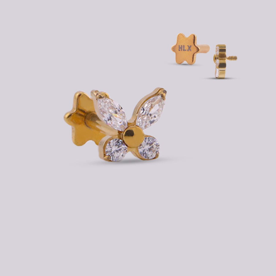 Piercing Helix en Oro 18k y Titanio | Joyas Premium Helix Body Jewelry ...