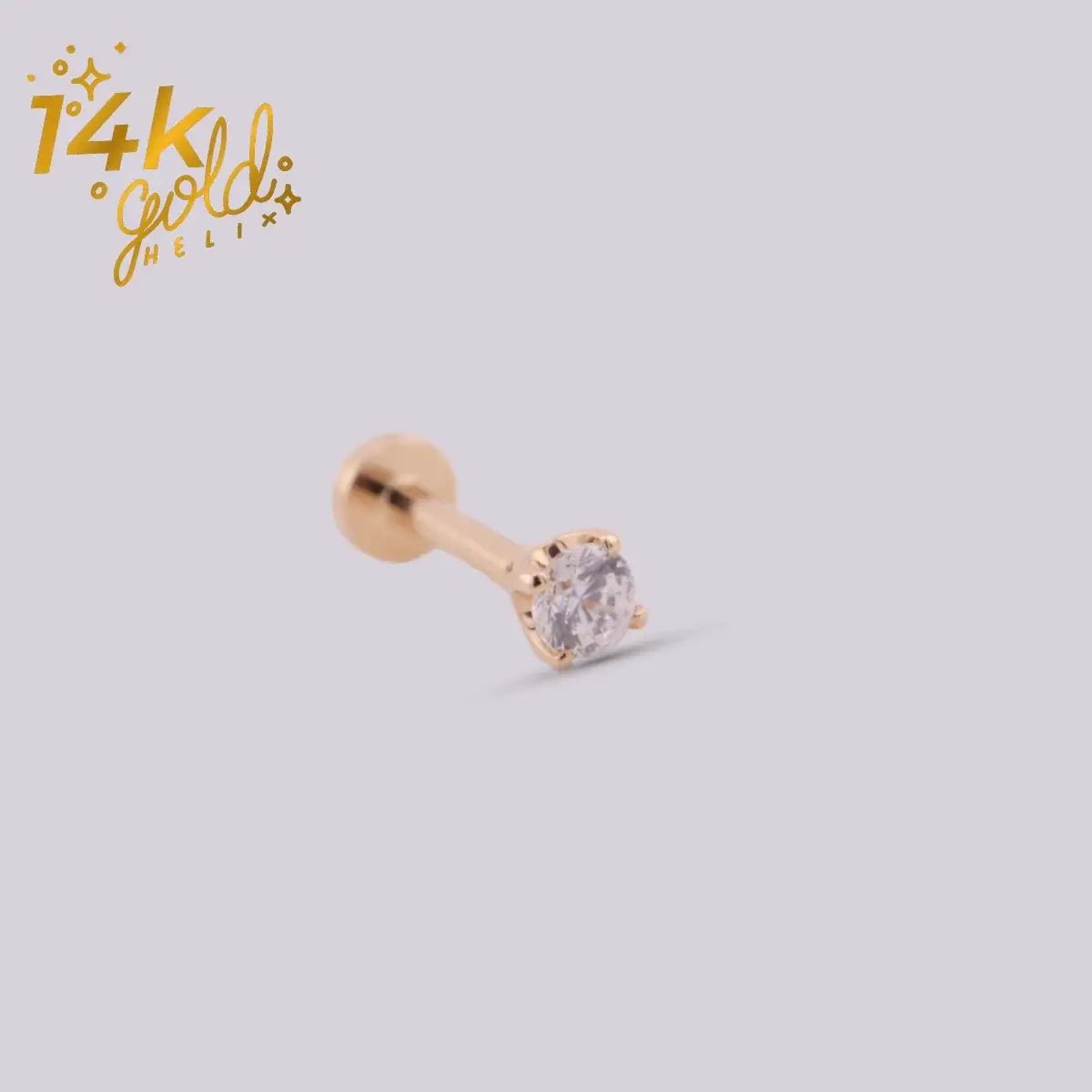 Sparkly Swarovski en oro solido de 14K - Piercing en Titanio y Oro 18k ...