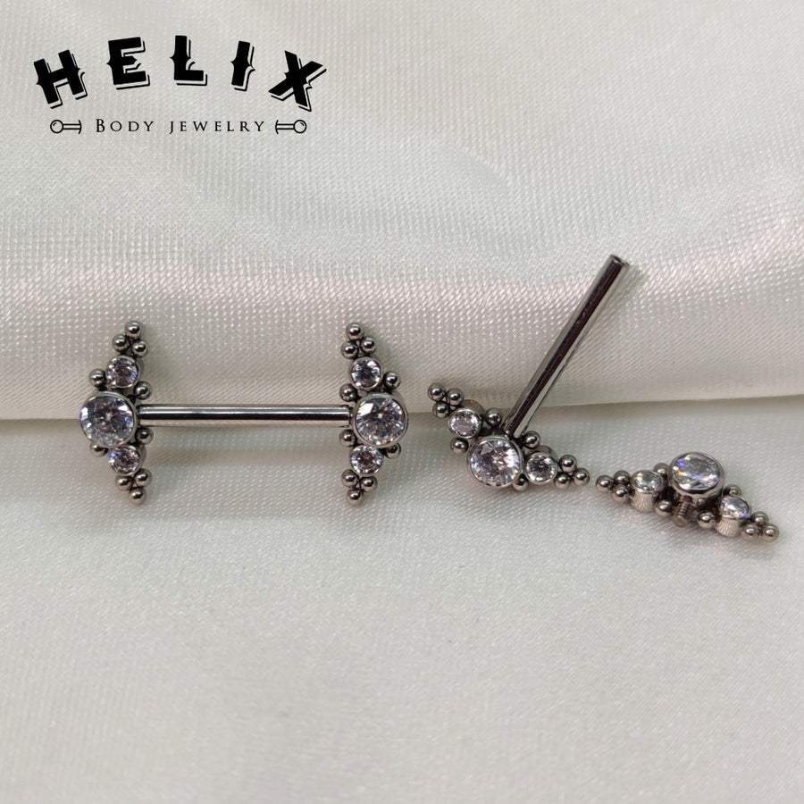 Piercing de Pezón en Oro y Titanio | Joyas Premium Helix Body Jewelry ...